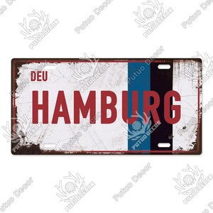 Germany Cities License Plate Vintage Plaque Metal Sign Wall Decoration ...
