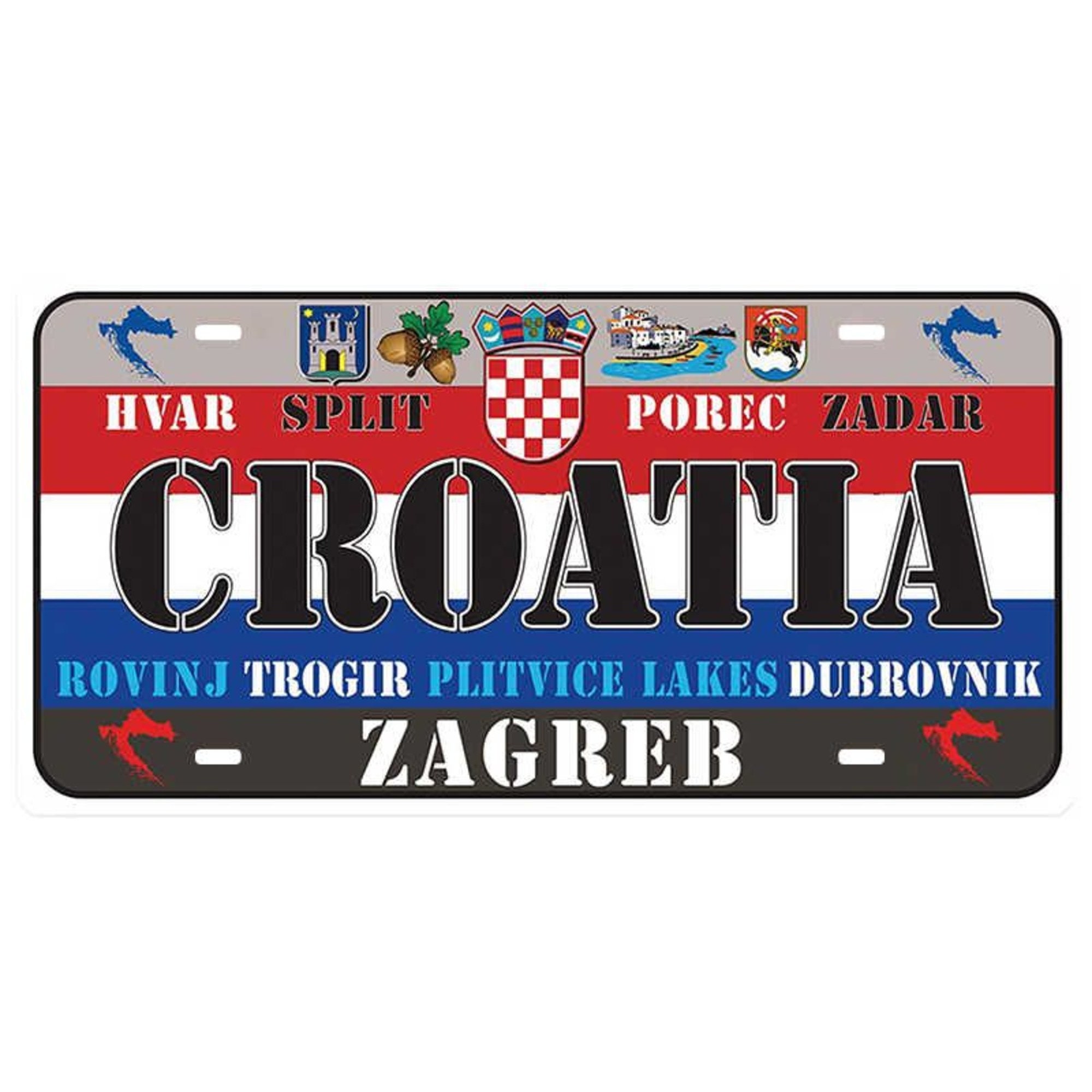 World Countries National Style Flags License Plate Vintage Plaque Metal ...
