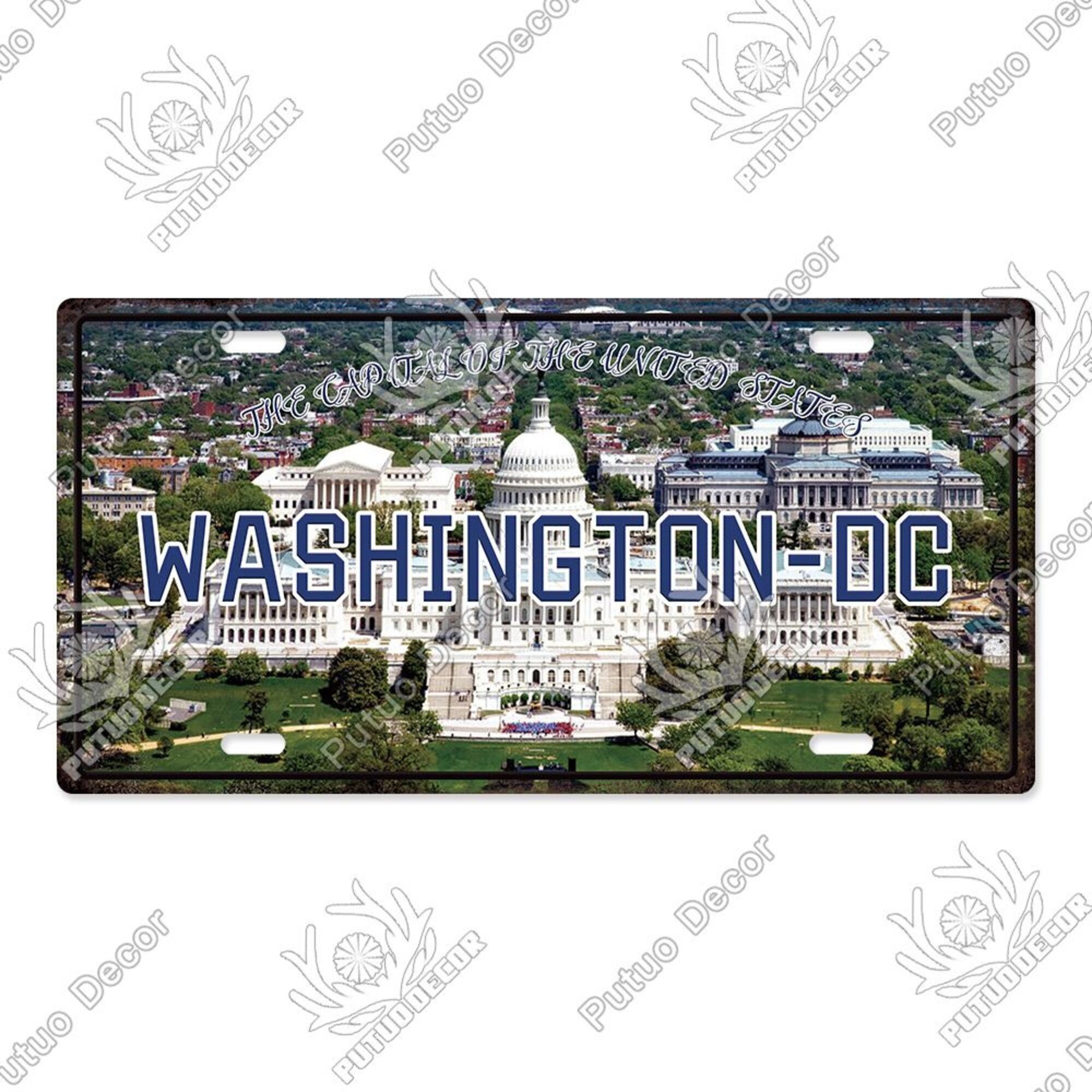 Countries Capital Cities License Plates Metal Sign Plaque Vintage Tin ...