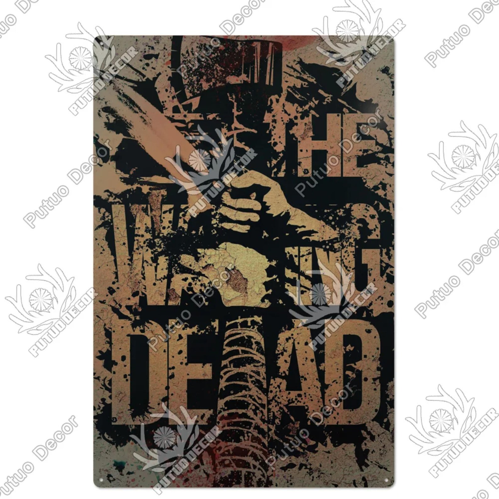 Beware Zombies Rising Metal Tin Sign Vintage Warning Plate Decor Notice ...