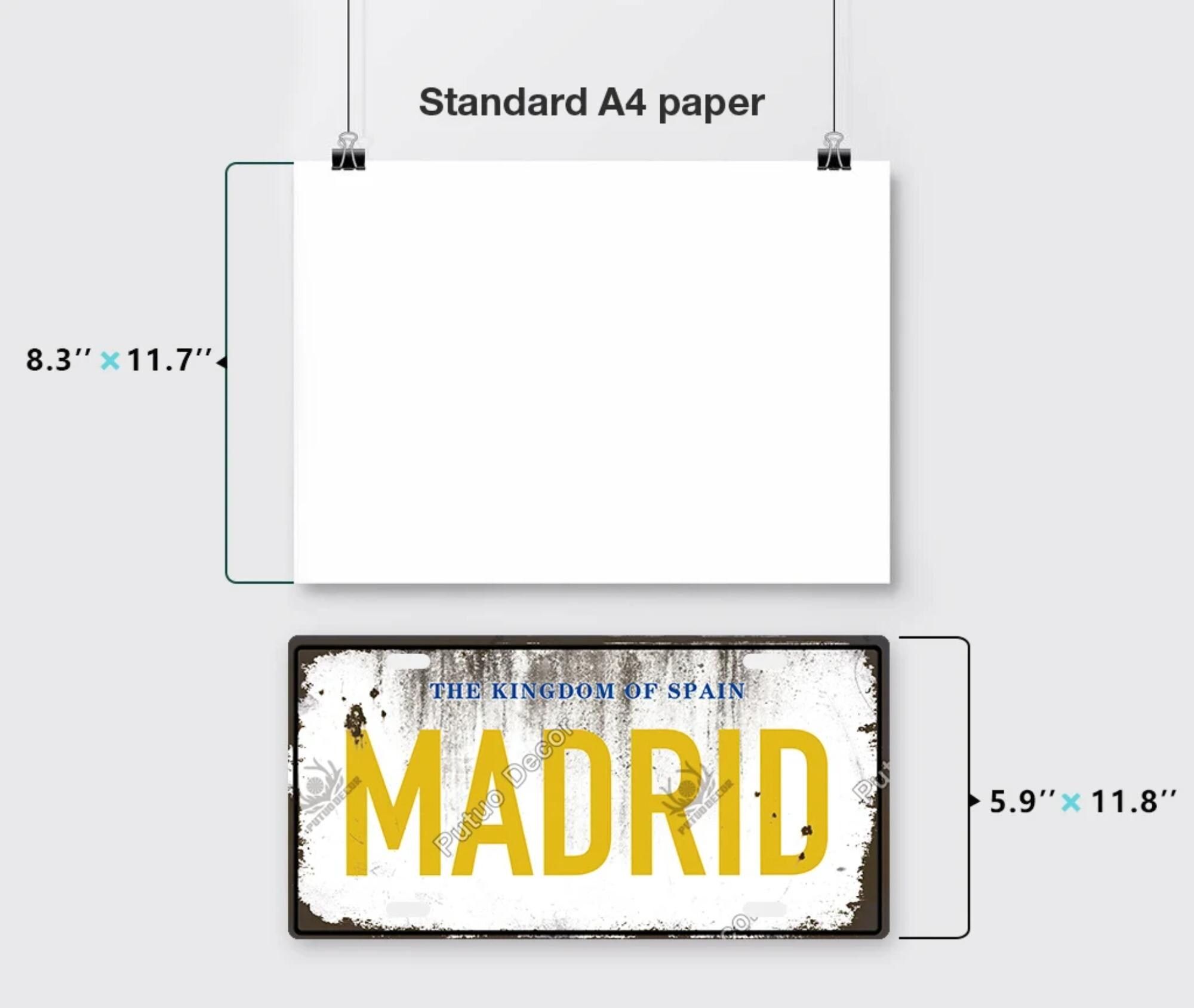 World Cities License Plates Vintage Metal Signs London Madrid Dubai ...