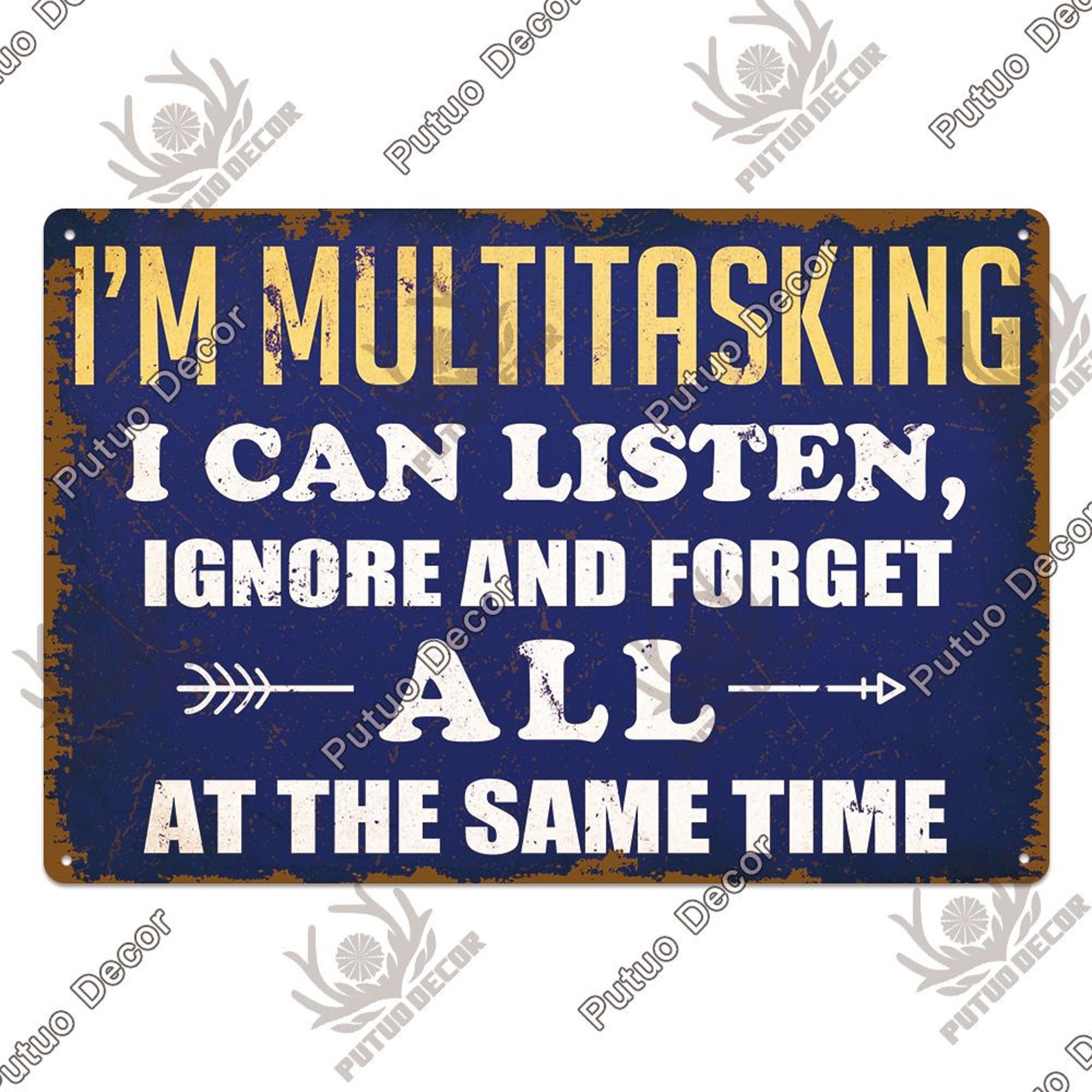 Funny Sarcastic Vintage Style Posters Tin Signs Retro Plaque Metal ...