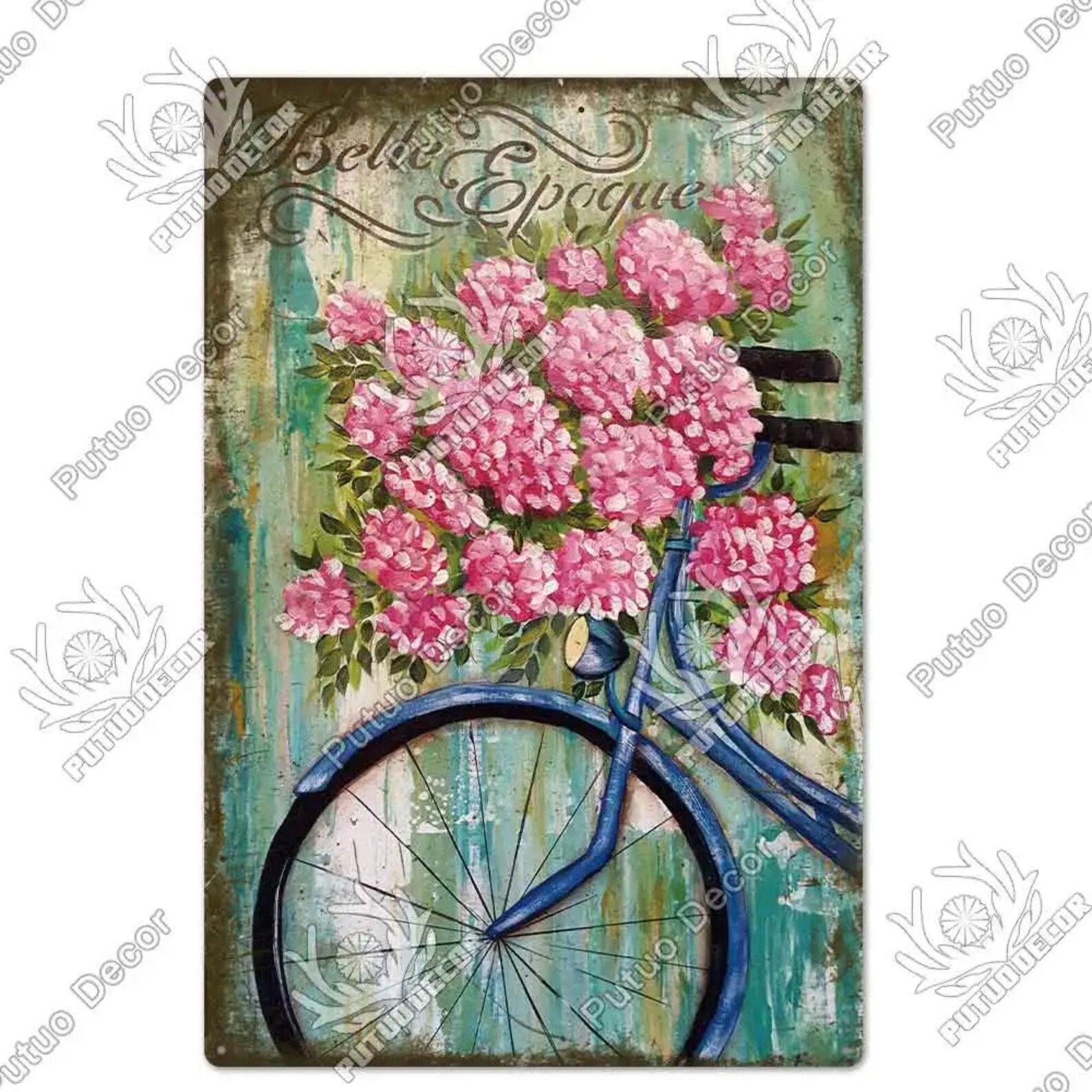 Flowers Seeds Vintage Tin Sign Retro Metal Poster Shabby Chic Wall ...