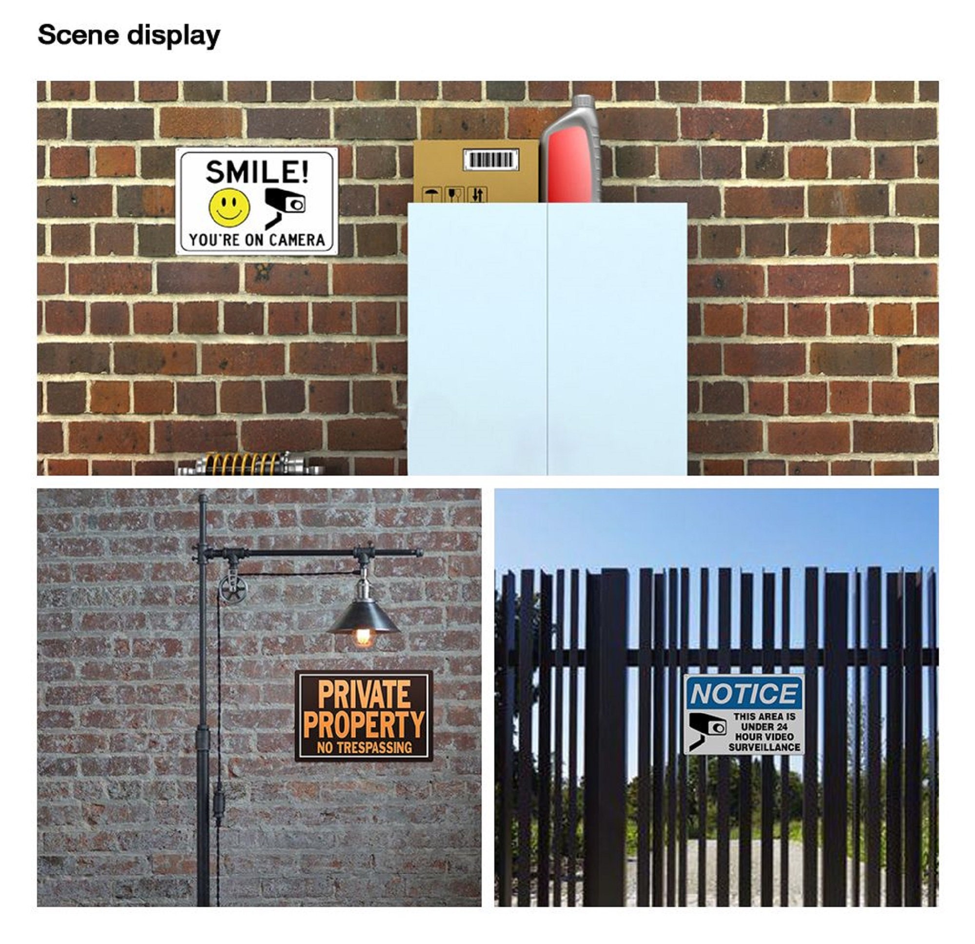 Secure Your Property With Our Metal Tin Signs Video Surveillance ...