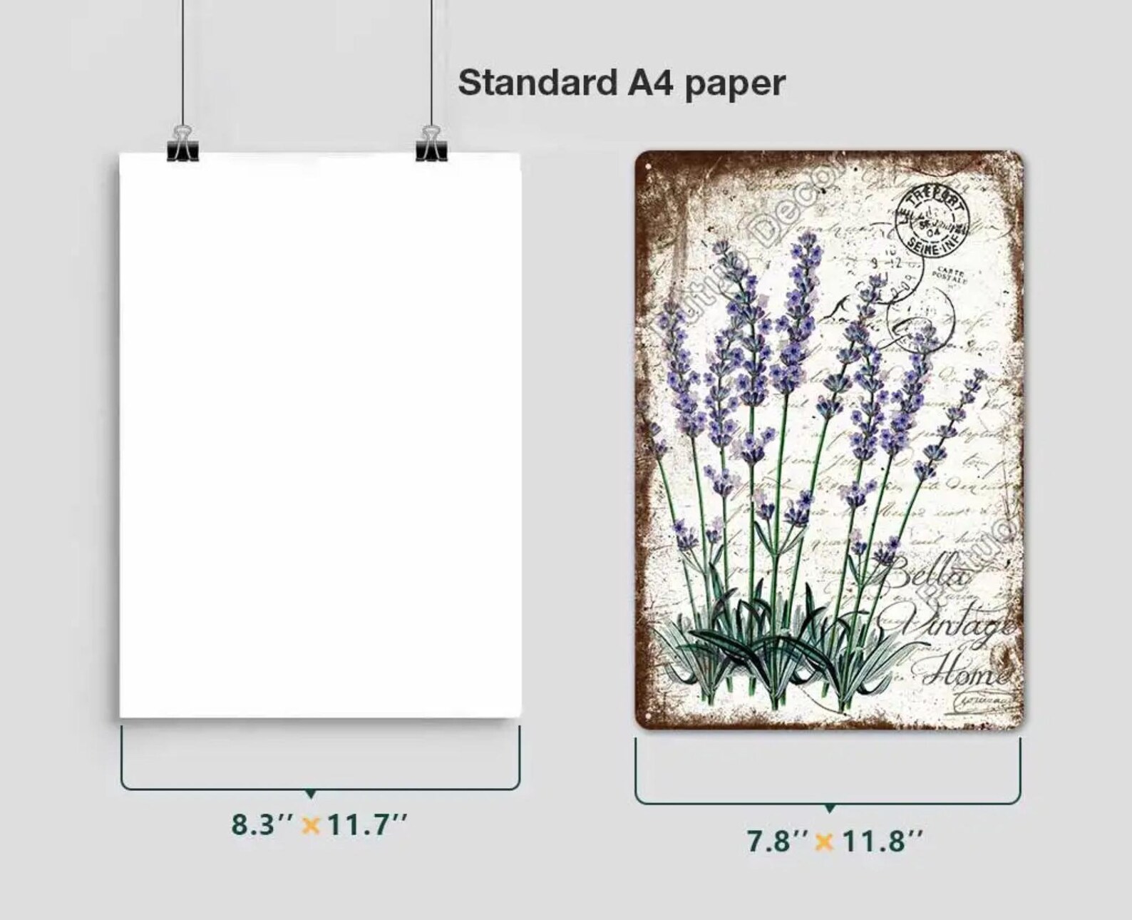 Flowers Seeds Vintage Tin Sign Retro Metal Poster Shabby Chic Wall ...