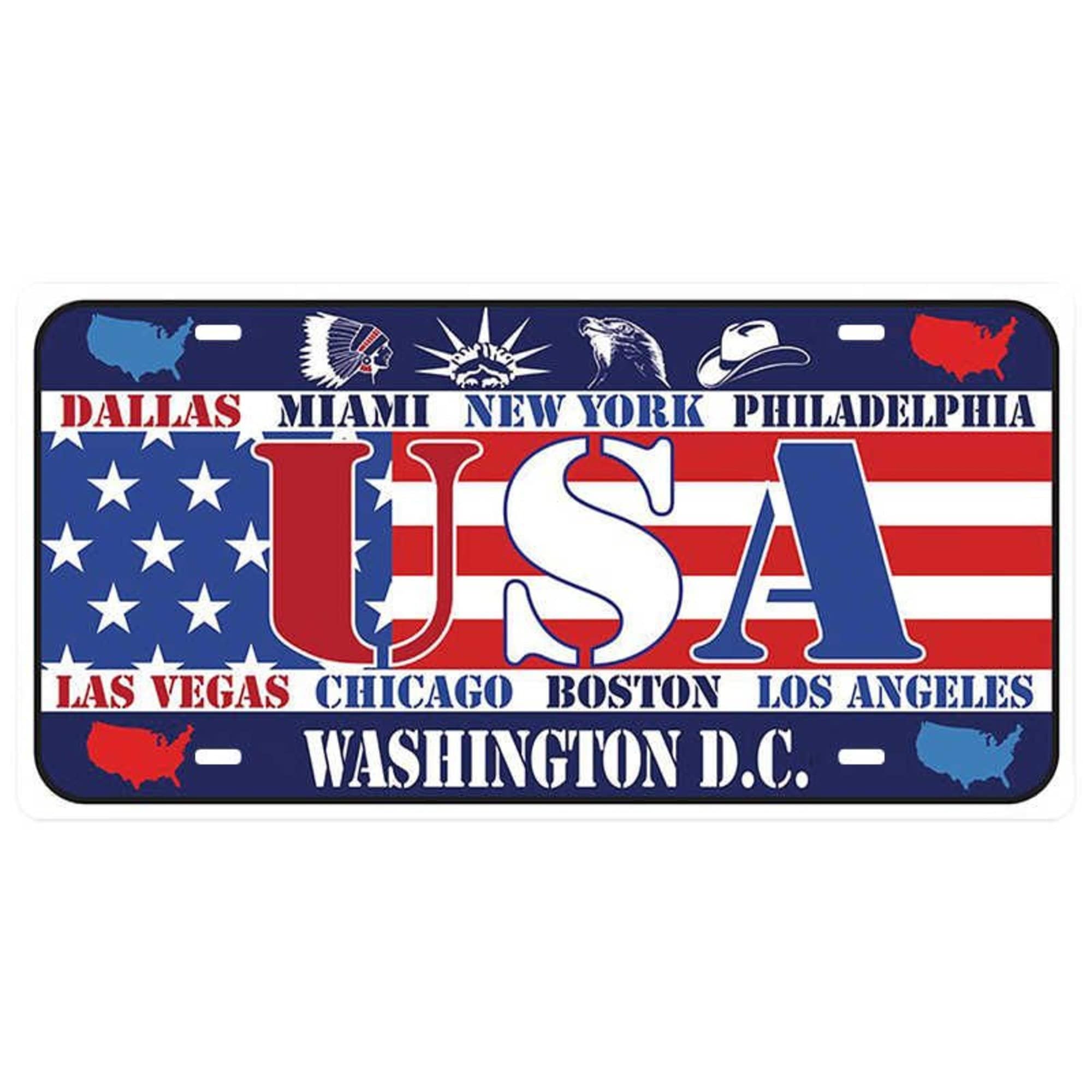 World Countries National Style Flags License Plate Vintage Plaque Metal ...