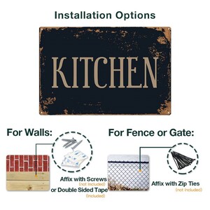 Retro Style Kitchen Metal Rustic Tin Sign Dinning Room Restaurant ...