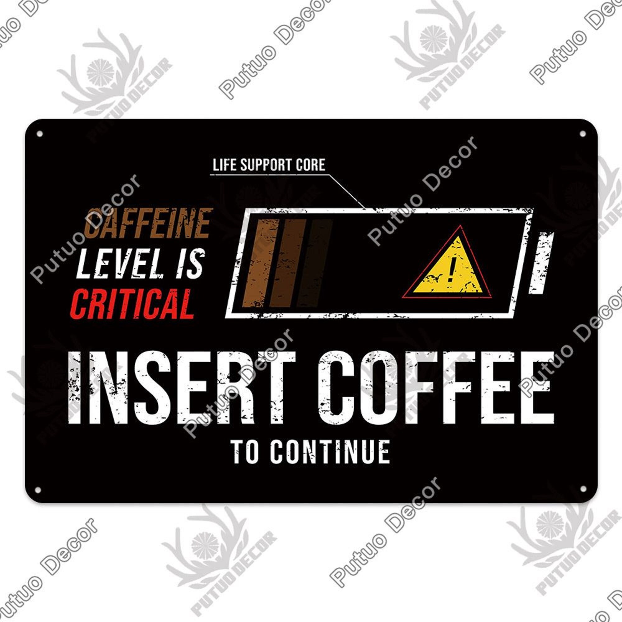 Enjoy Your Coffee Vintage Style Tin Sign Plaque Metal Plate Wall Art ...