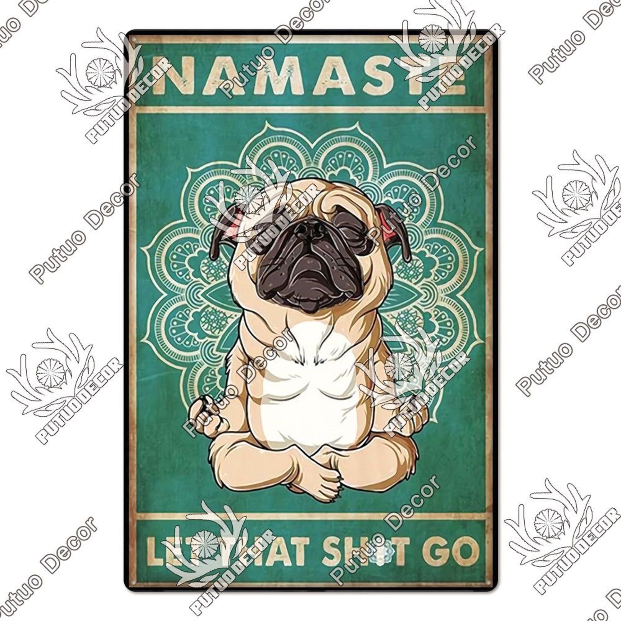 Funny Dogs Tin Signs Vintage Metal Signs Pet Sign Tin Posters for Farm ...