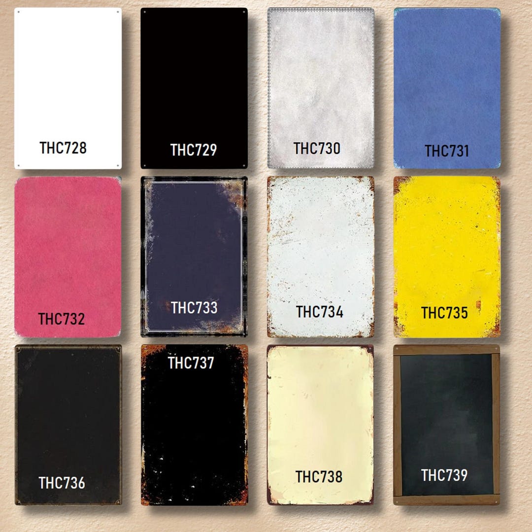 DIY Blank Base Plate Rustic Tin Signs Plaque Metal Wall Art Decor Home ...