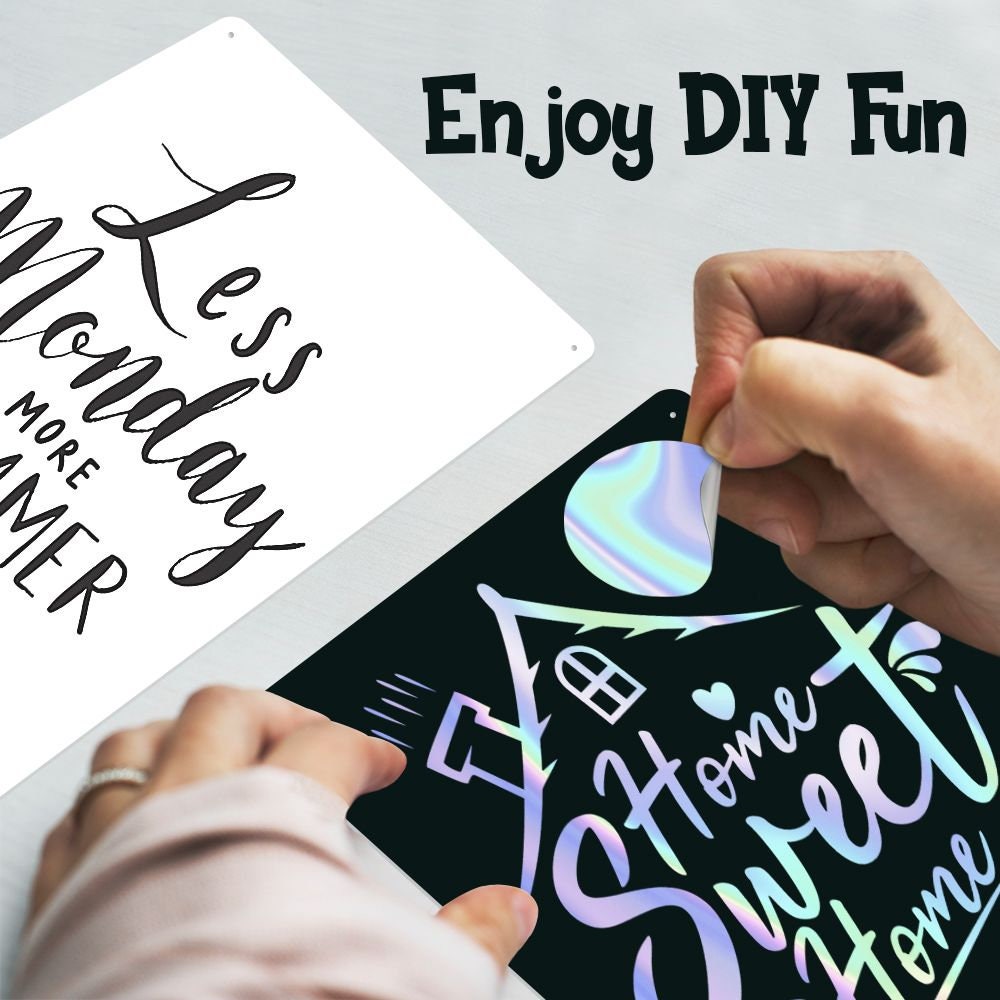 DIY Blank Base Plate Rustic Tin Signs Plaque Metal Wall Art Decor Home ...