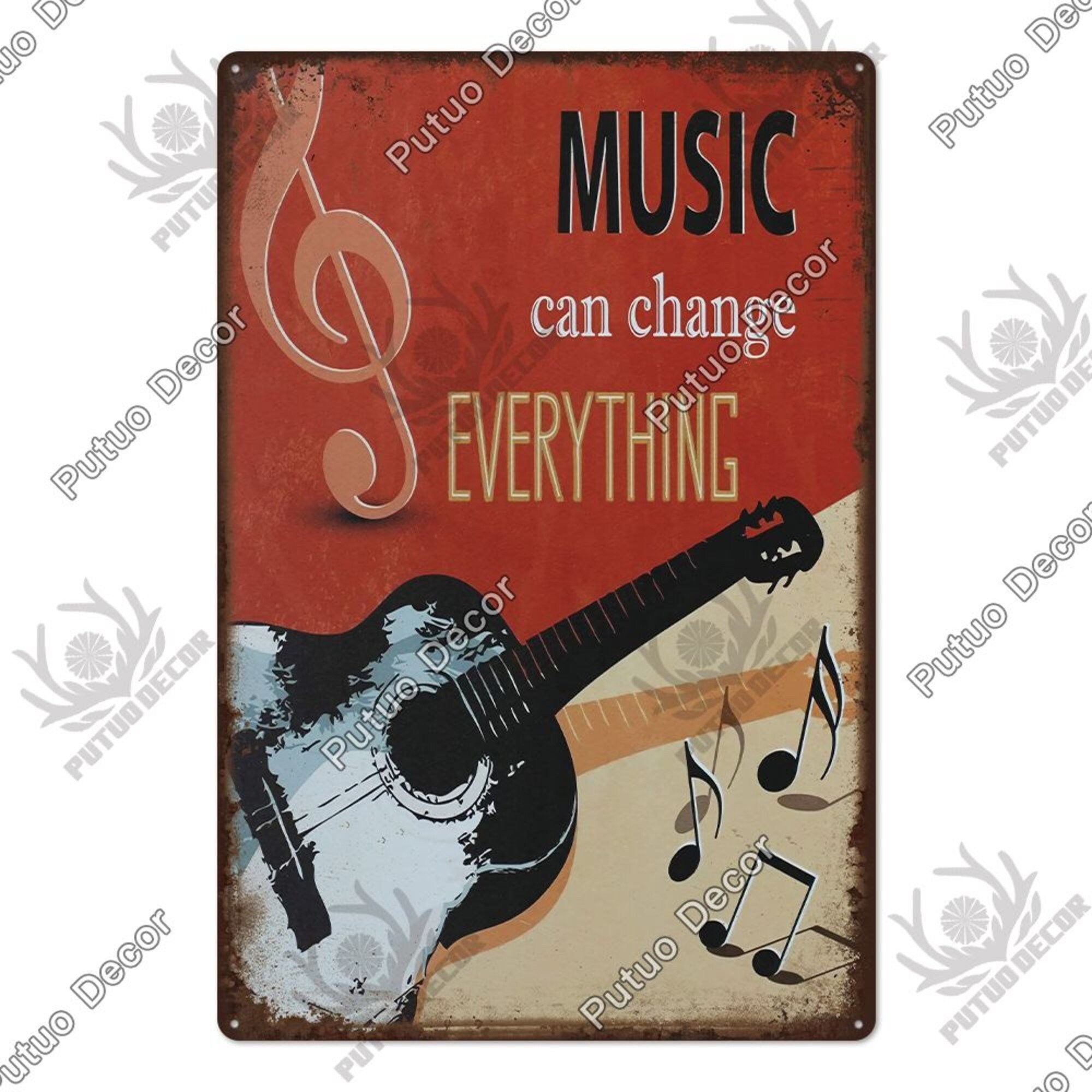 Music Tin Sign Vintage Rock Music Forever Poster Plaque Metal Retro ...