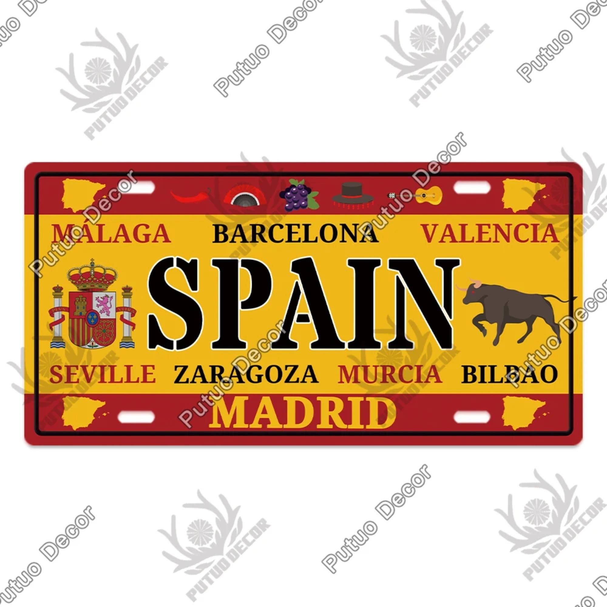 World Countries National Style Flags License Plates Vintage Plaque ...