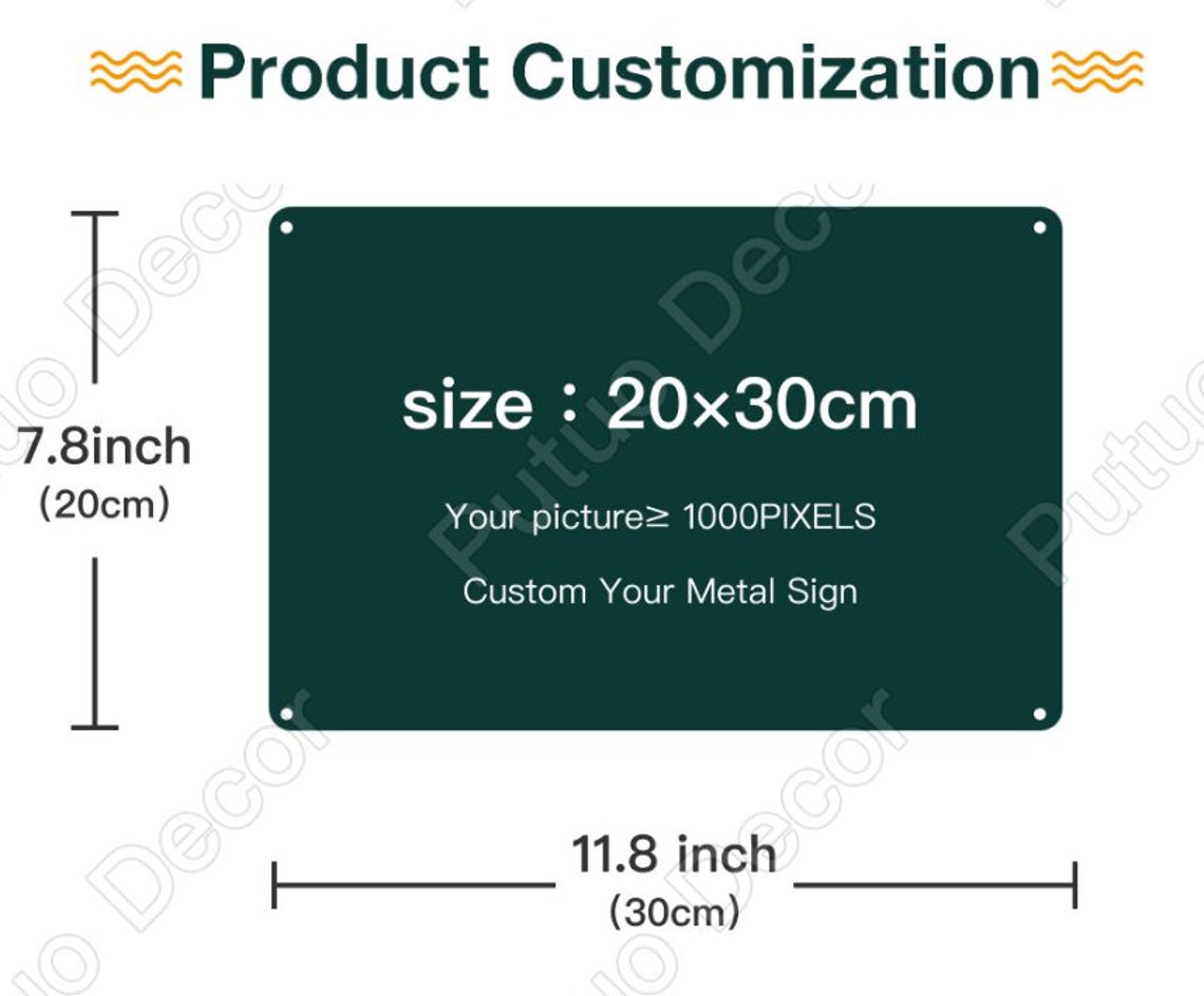 Custom Tin Sign Plaque Metal Personalized Plate Home Room House Wall ...