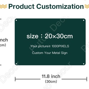 Custom Tin Sign Plaque Metal Personalized Plate Home Room House Wall ...