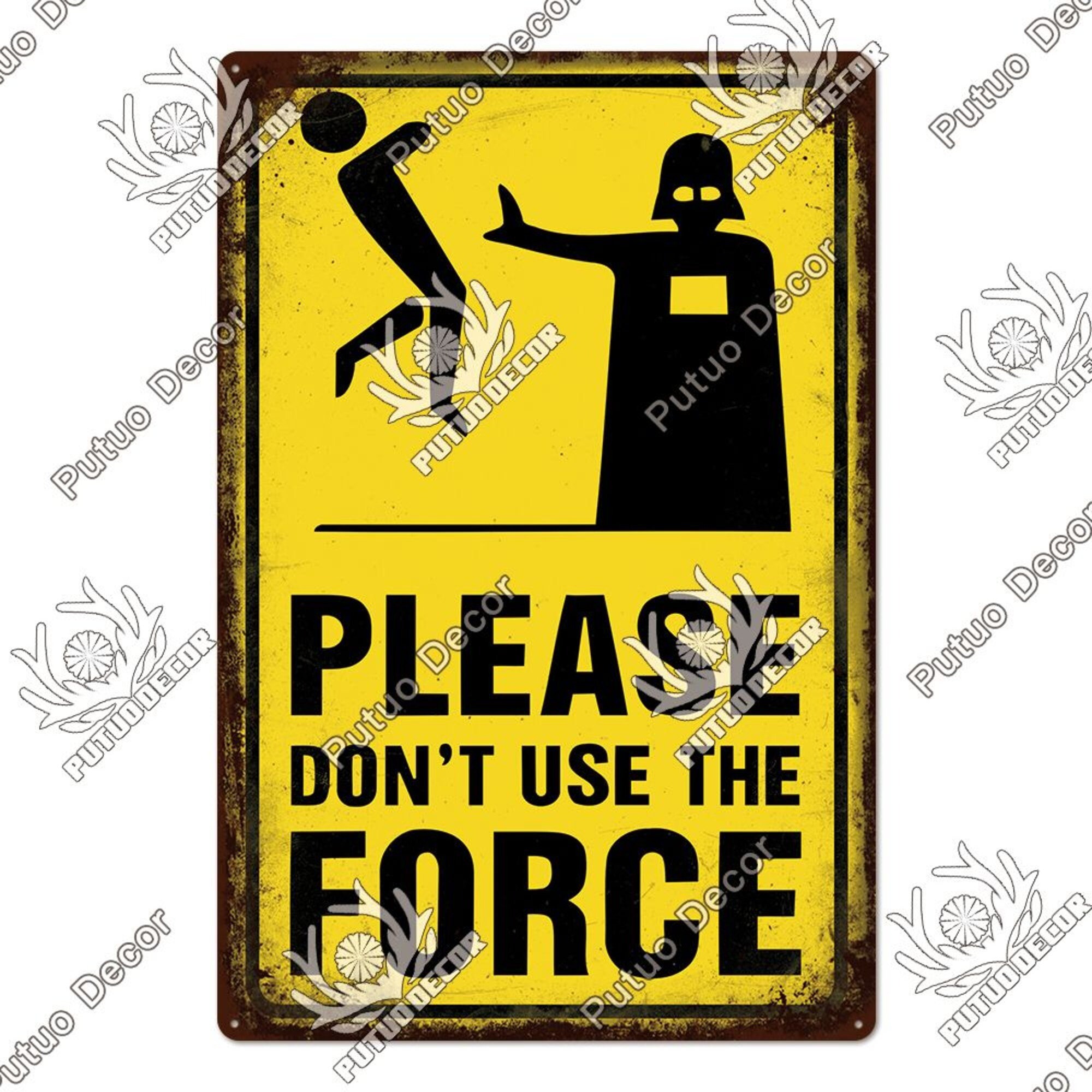Warning Metal Plaque Retro Style Tin Sign for Bar Club Park Backyard ...