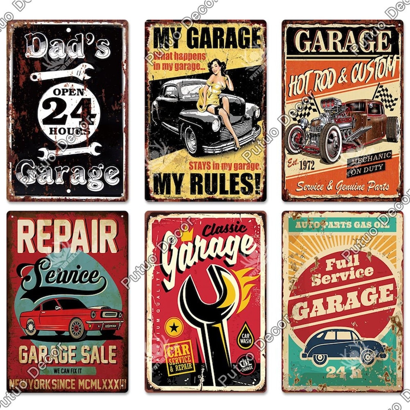 Garage Metal Poster - Etsy