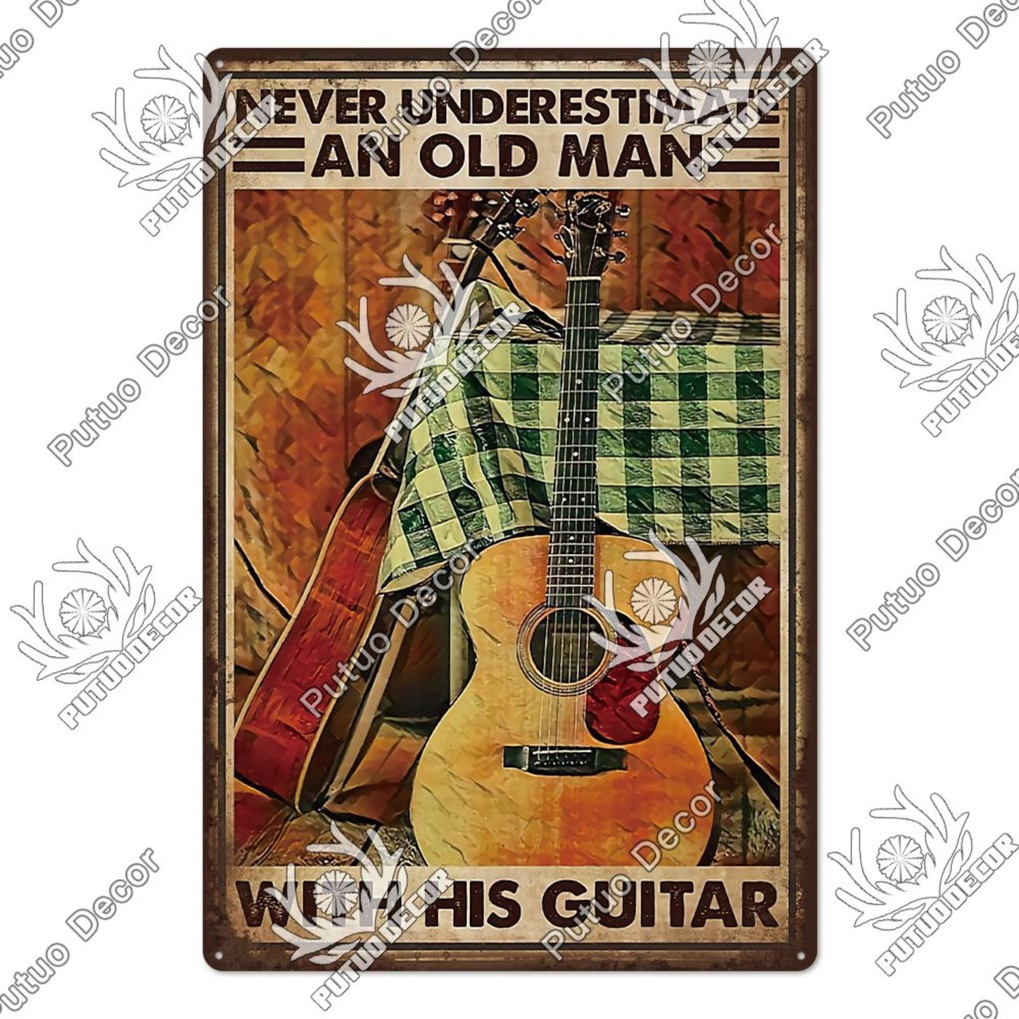 Music Tin Sign Vintage Poster Plaque Metal Retro Wall Art Decoration ...