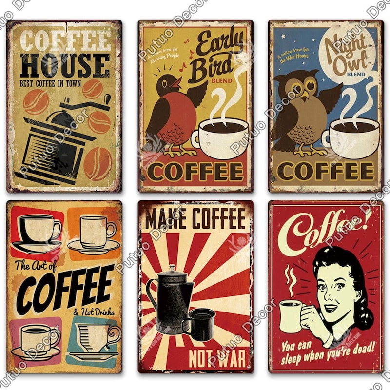 Antique Coffee Sign - Etsy