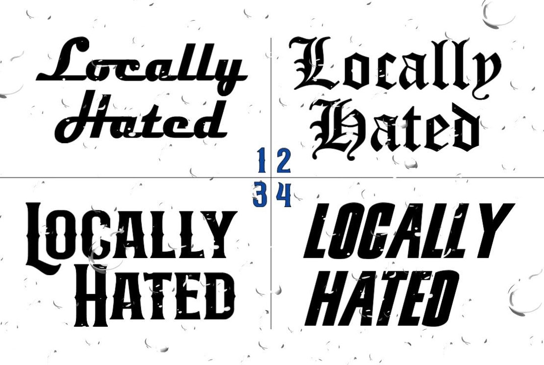 Locally Hated Decals, 4 Different Vinyl Decals - Etsy