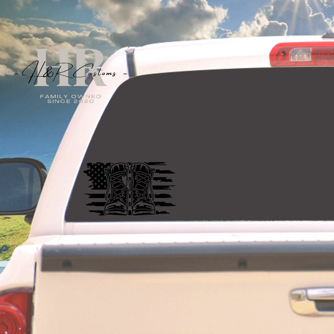Combat Boots Vinyl Decal, Decals for Cars - Etsy
