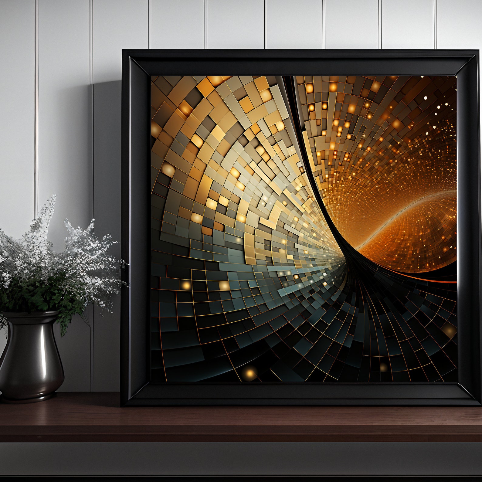 Parabolas Fleeting Vibration Abstract Stretched Canvas, Ready to Hang ...