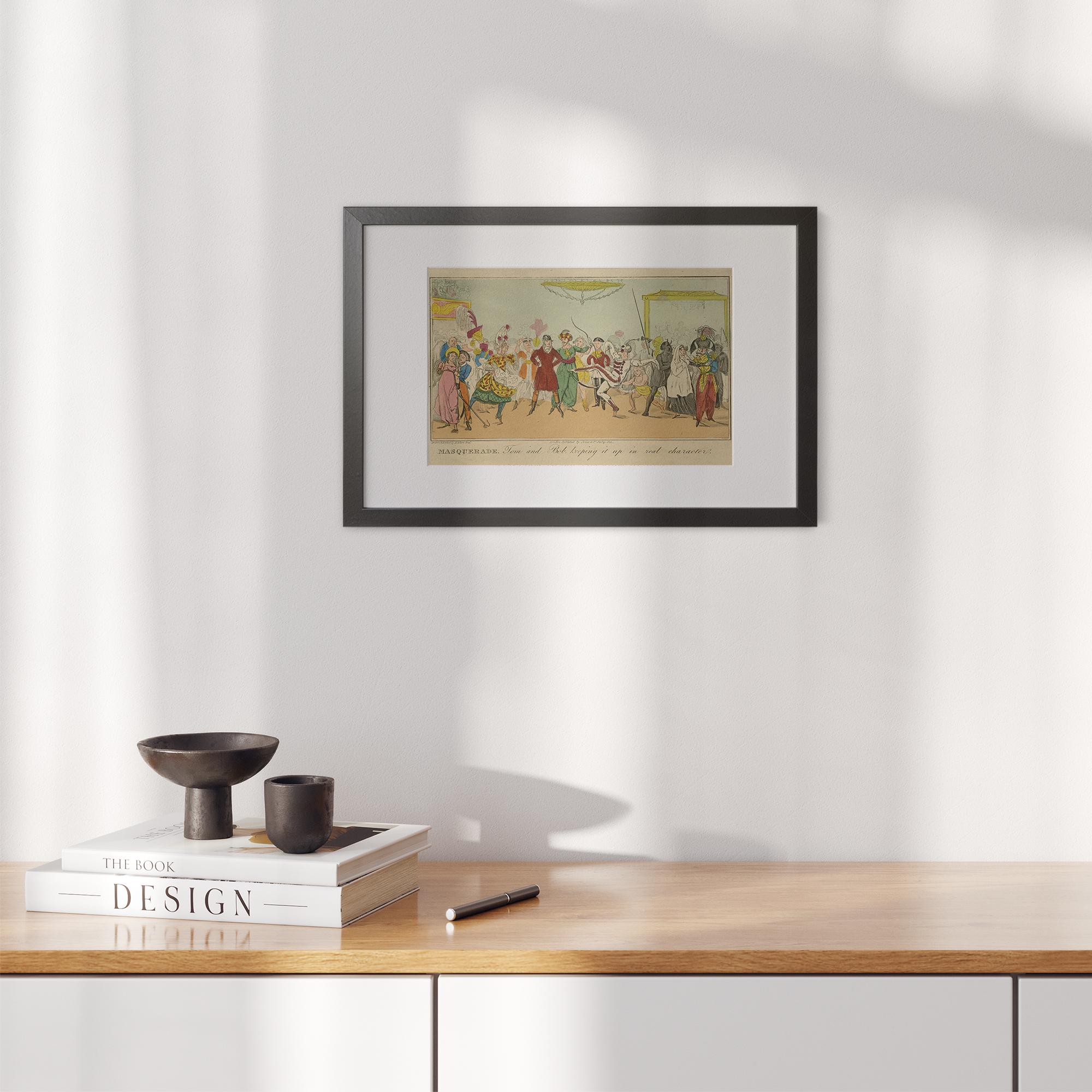 Antique Masquerade Ball Print | Regency Dancing & Dress Scene | Alken ...