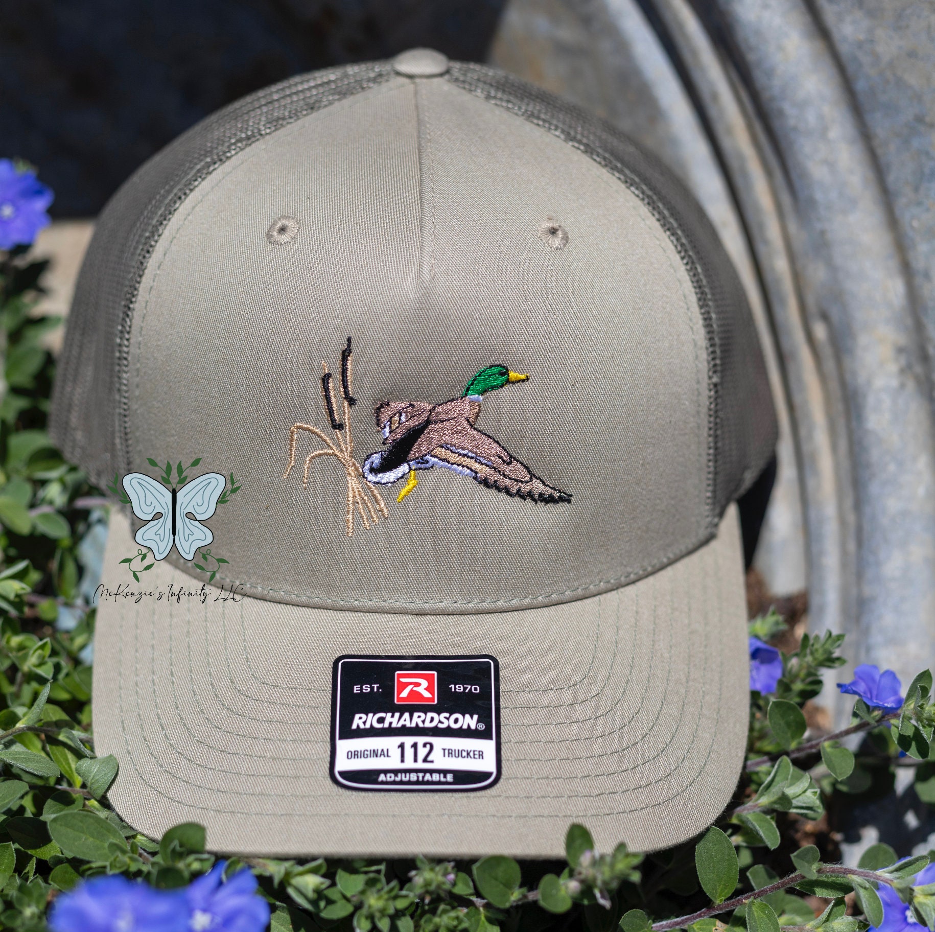 Mallard Duck Flying Embroidered Richardson 112 | 6 Panel Trucker Cap ...