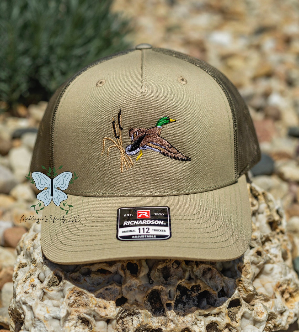 Mallard Duck Flying Embroidered Richardson 112 | 6 Panel Trucker Cap ...