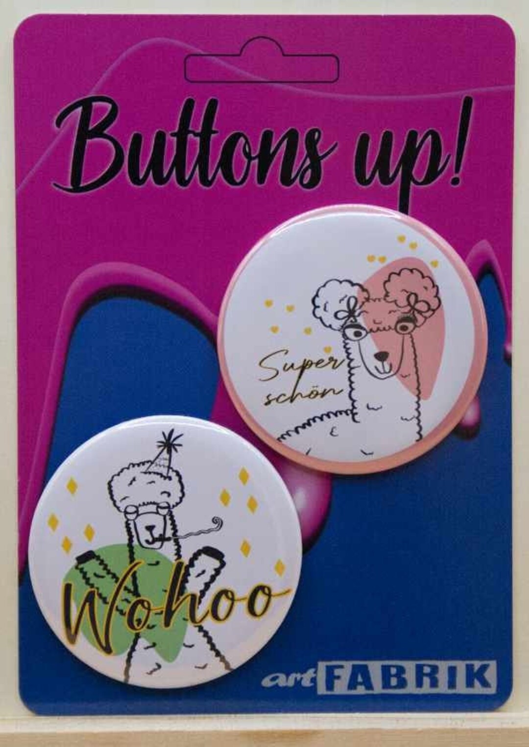 59 Mm Button Set of 2 party Llamas - Etsy
