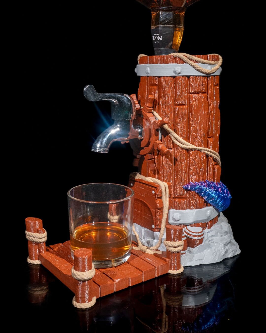 Buccaneer's Style Bottle Dispenser Whiskey Scotch Brandy Cognac Liquor ...