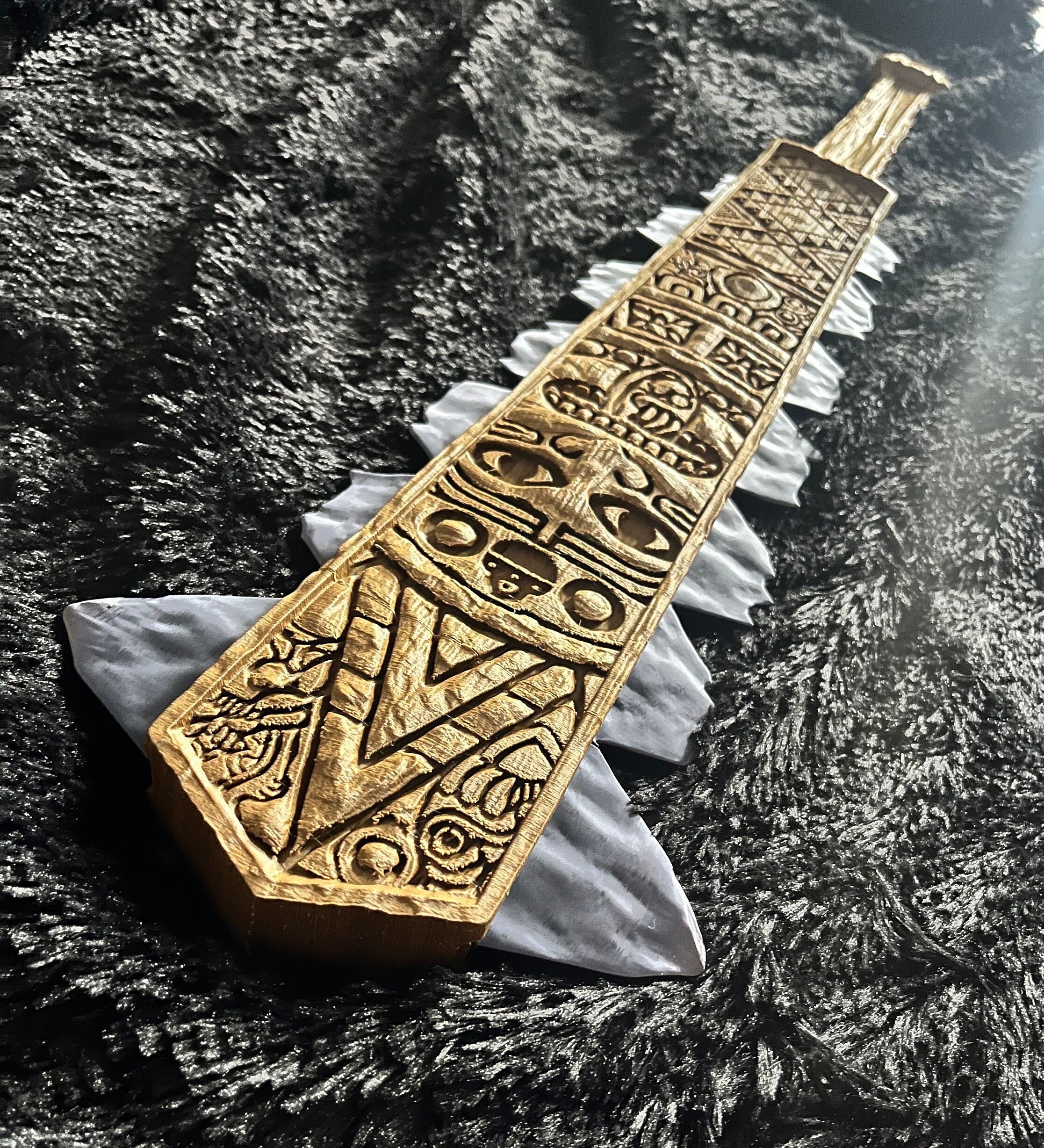 Ahkuhnah Ocelotl Macahuitl Aztec Warrior Soldier Battle Mace Sword War ...