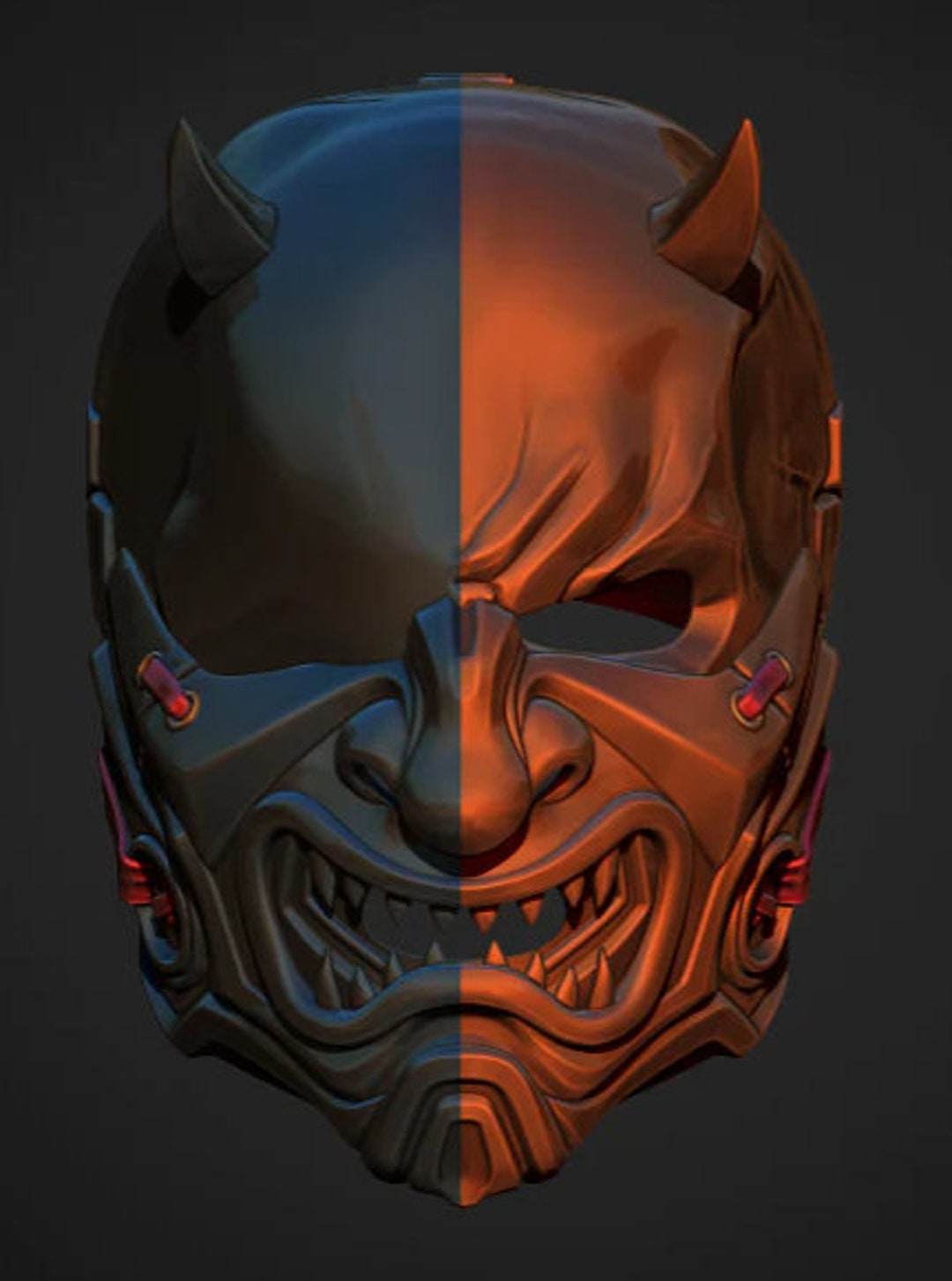 Deathstroke Oni Cosplay Laarp Mask + Airsoft Heavy Duty Version ...