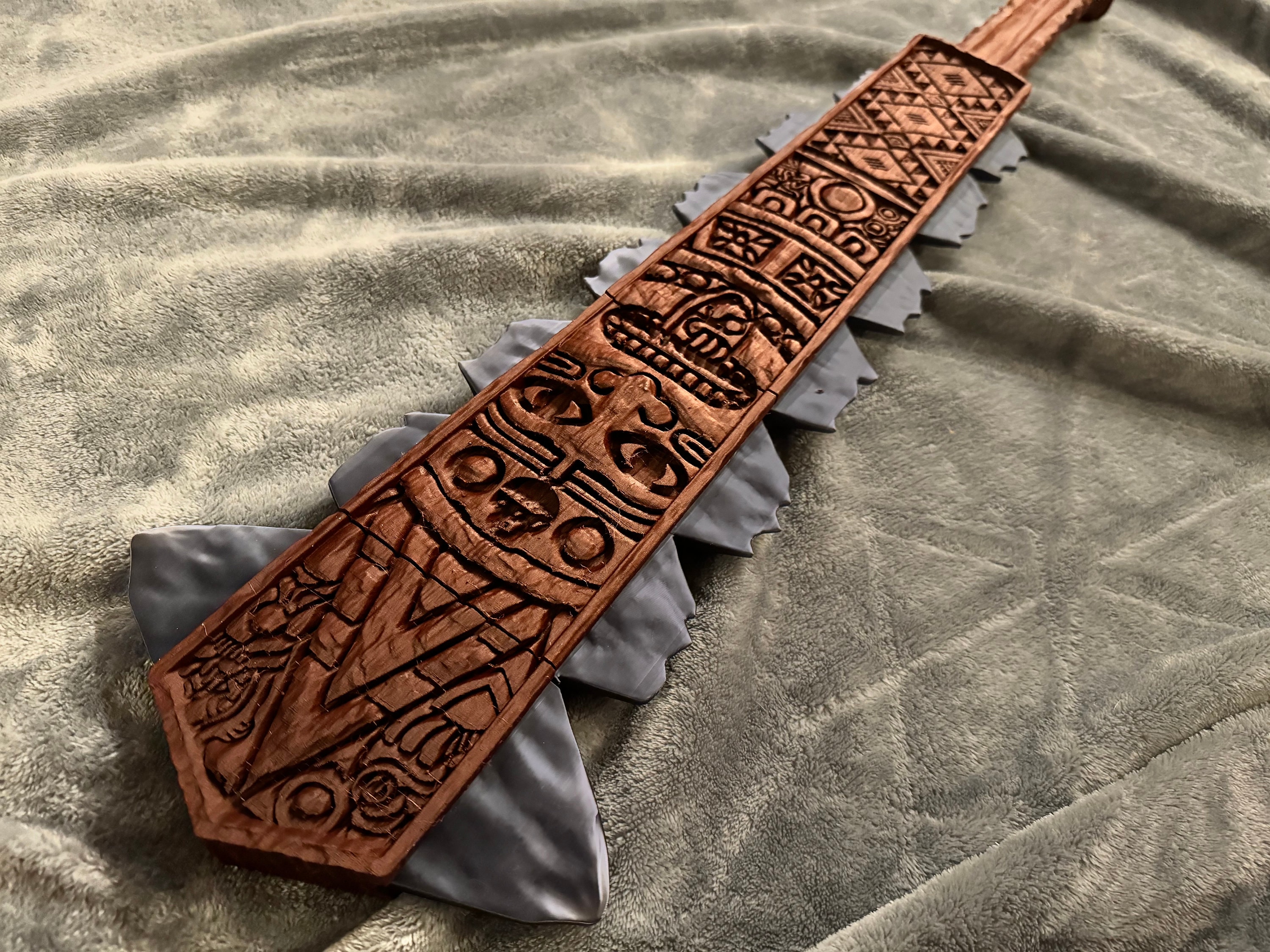 Ahkuhnah Ocelotl Macahuitl Aztec Warrior Soldier Battle Mace Sword War ...