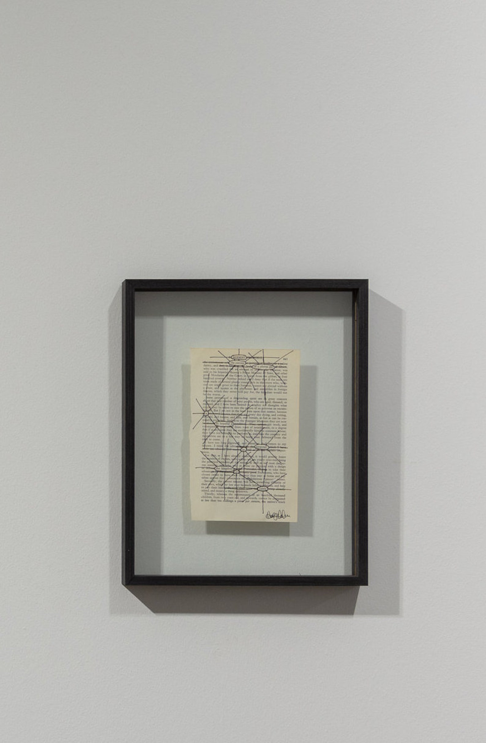 Modest Framed Erasure Poem, 8x5 Ink Art Floating Frame Book Pages Found ...