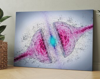 Synapse Receptor Brain Nerve Cell Science Art Anatomy Poster Watercolor ...