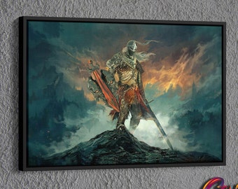 Elden Ring Lands Between Map Framed Poster, Elden Ring Map, High ...