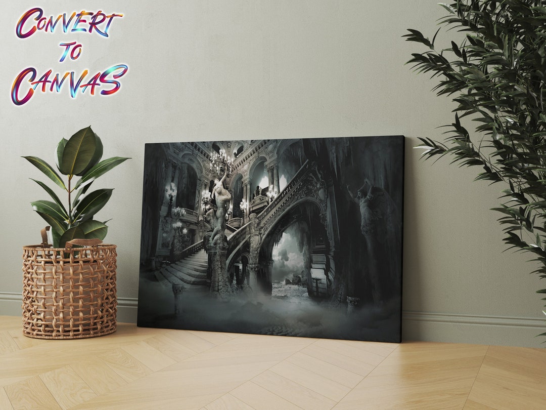 Gothic Palace Wall Decor, Gothic Background Canvas, Dark Castle Canvas ...