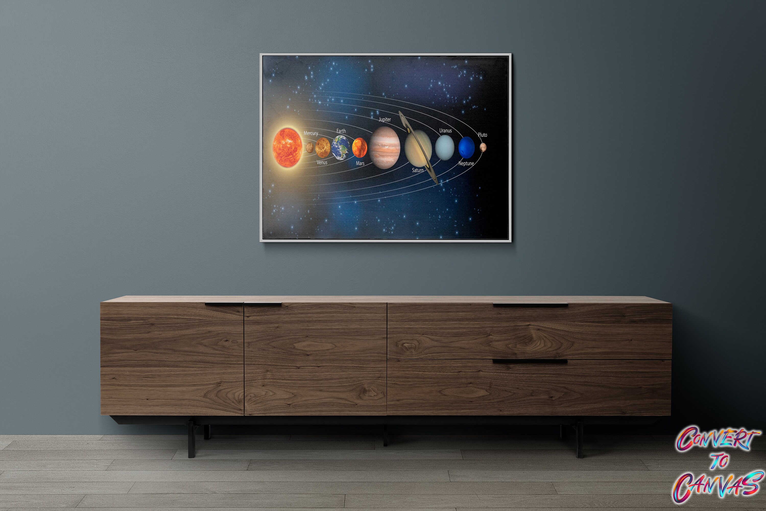 Solar System Canvas Print Space Wall Art Kids Room Decor Astronomy ...