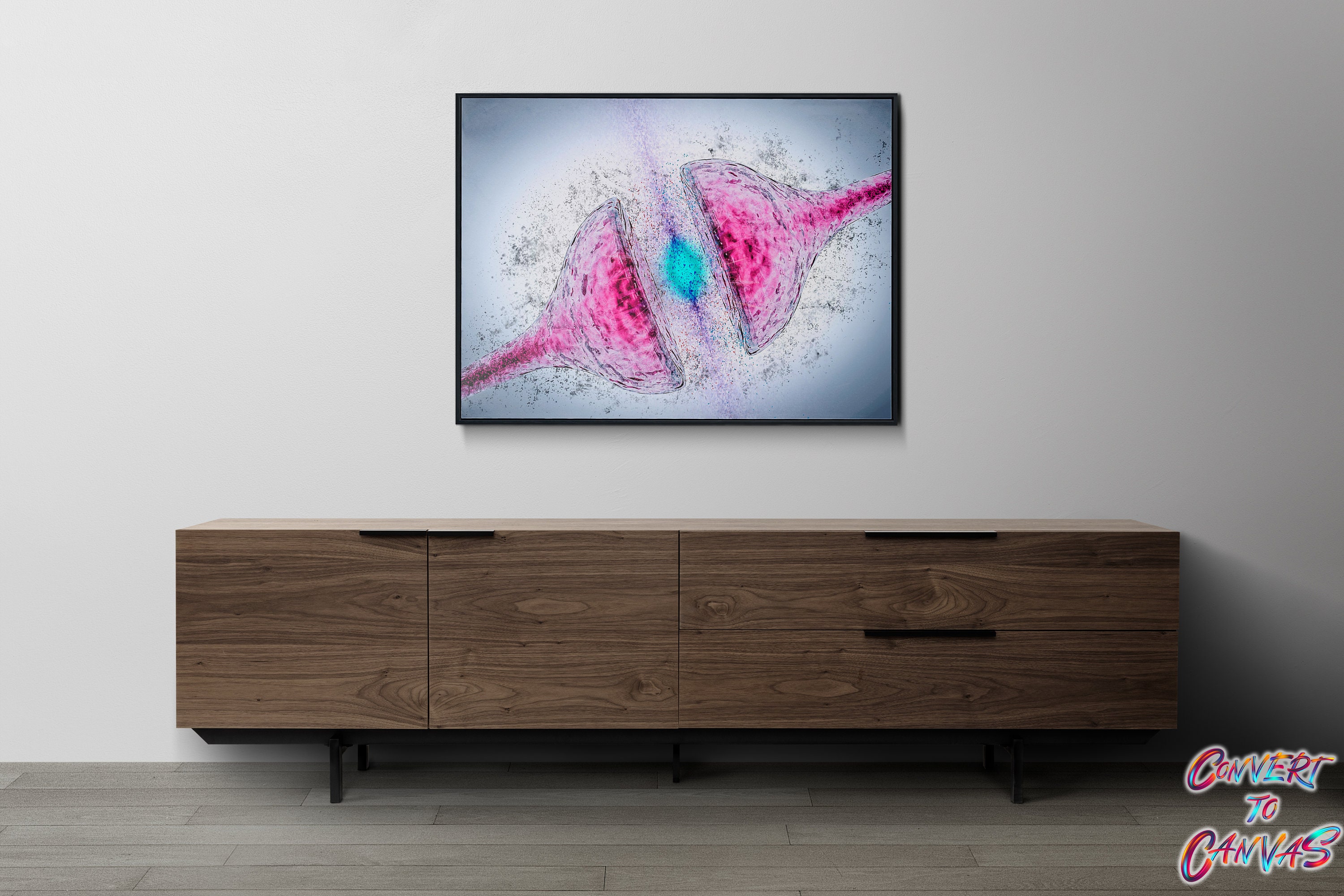 Synapse Receptor Brain Nerve Cell Science Art Anatomy Poster Watercolor ...