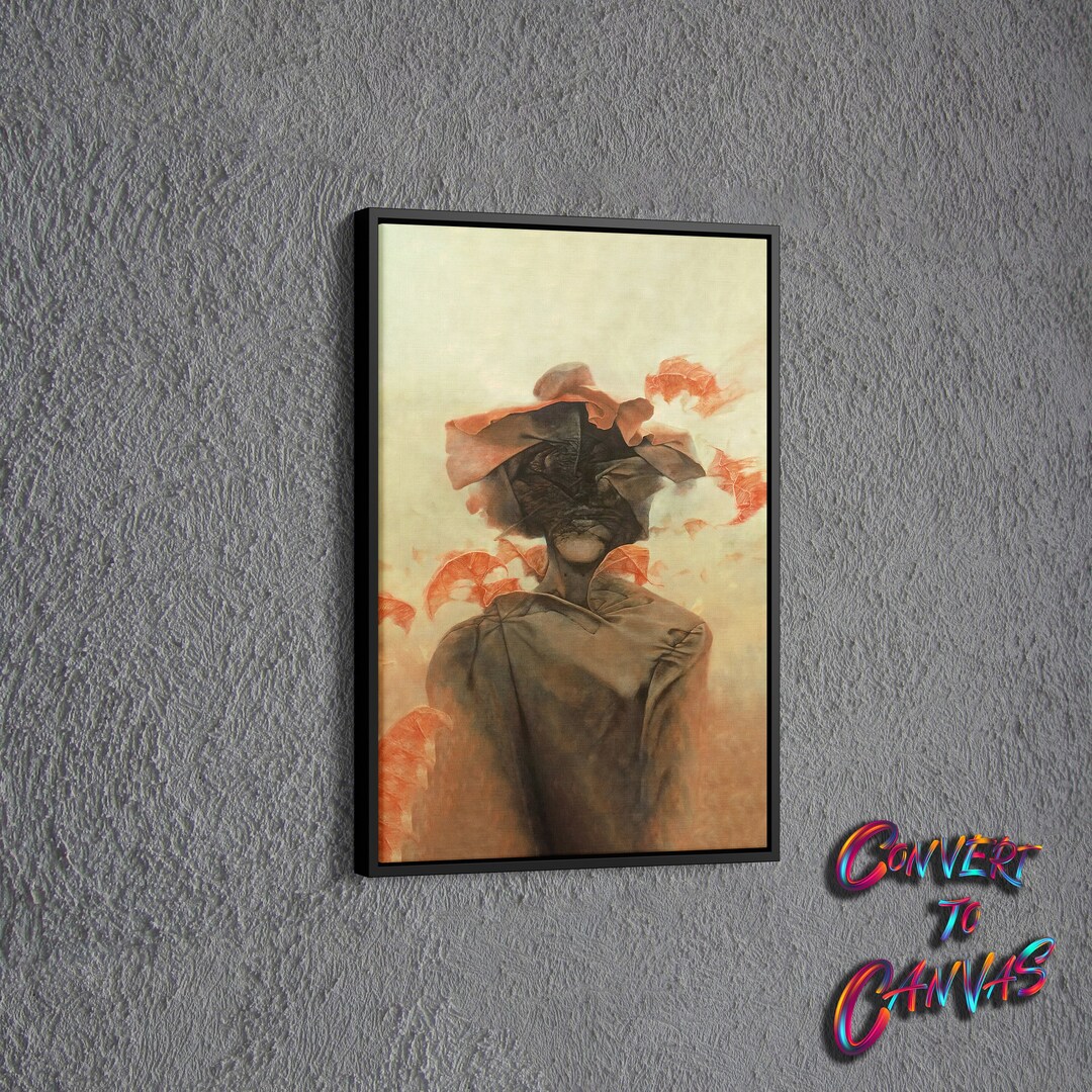 Surreal Women Painting Canvas, Painting of Zdzislaw Beksinski Wall ...