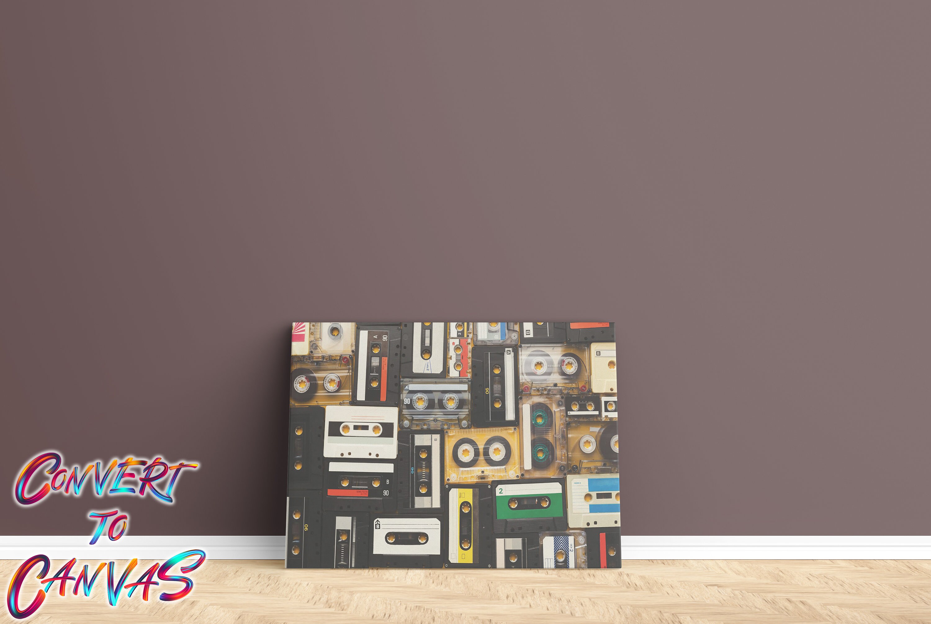 Retro Casette Canvas, Old Cassette Poster, Vintage Cassette Wall Art ...