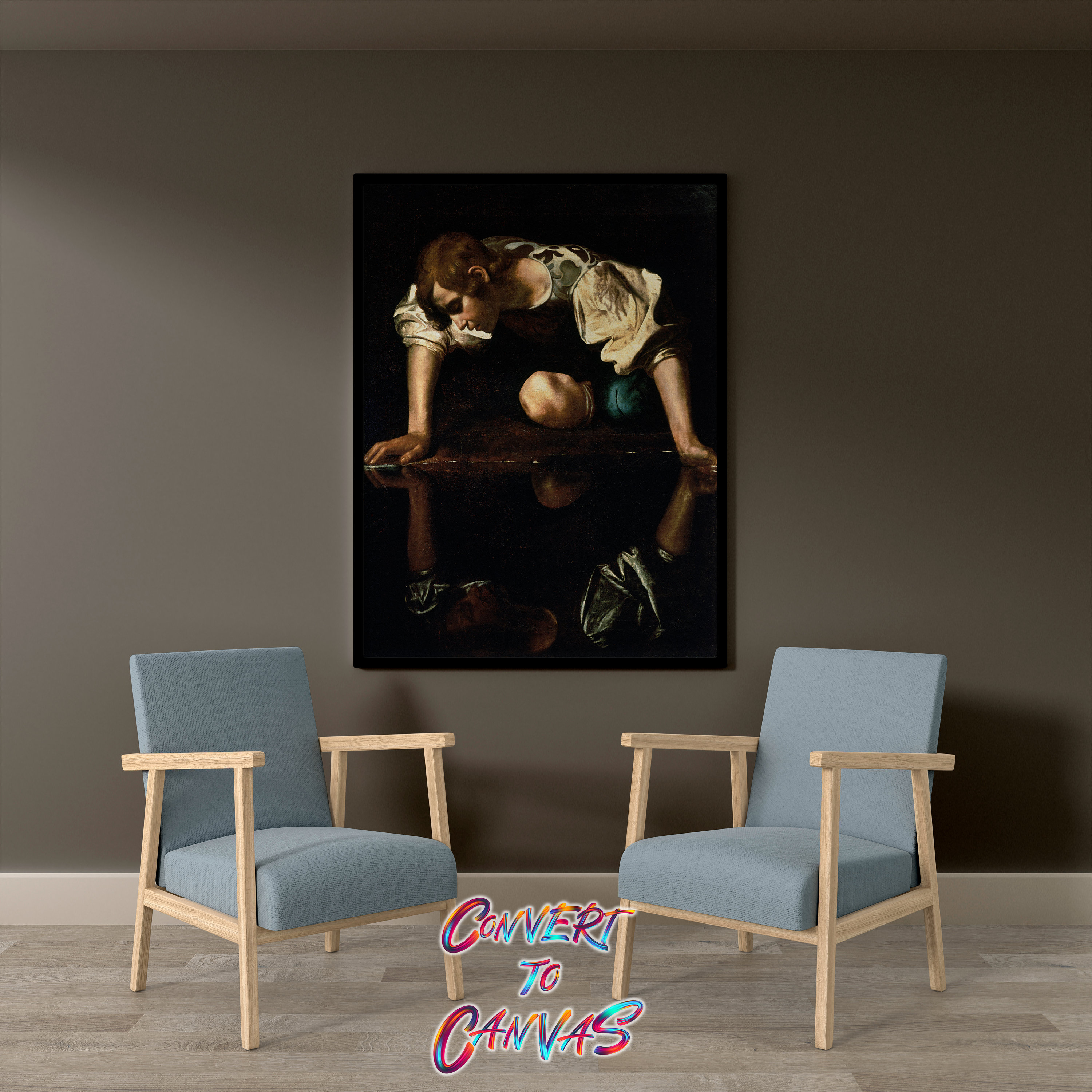 Caravaggio Narcissus Canvas/poster Art Reproduction, Classic Italian ...