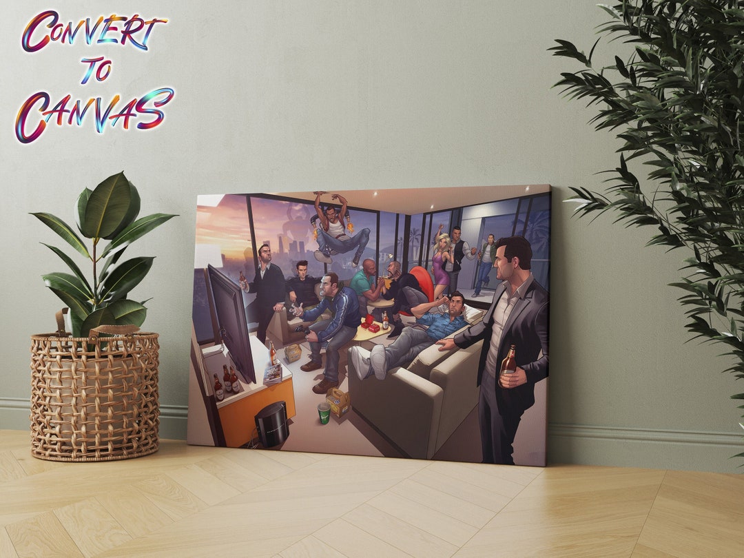 Gta Canvas, Gta Wall Art, Gta Decor, Gta Wall Art, Gta Canvas, Game ...