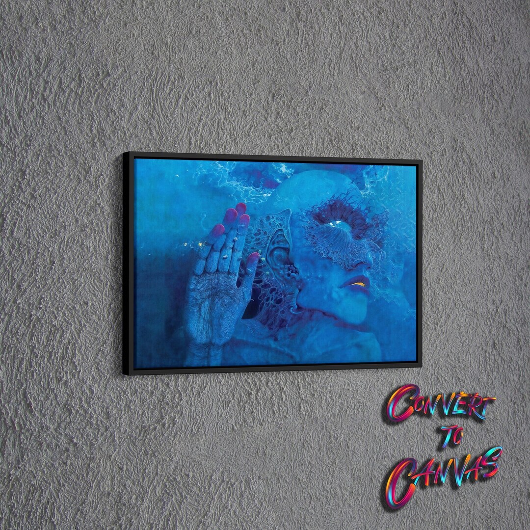 Surreal Women Painting Canvas, Painting of Zdzislaw Beksinski Wall ...