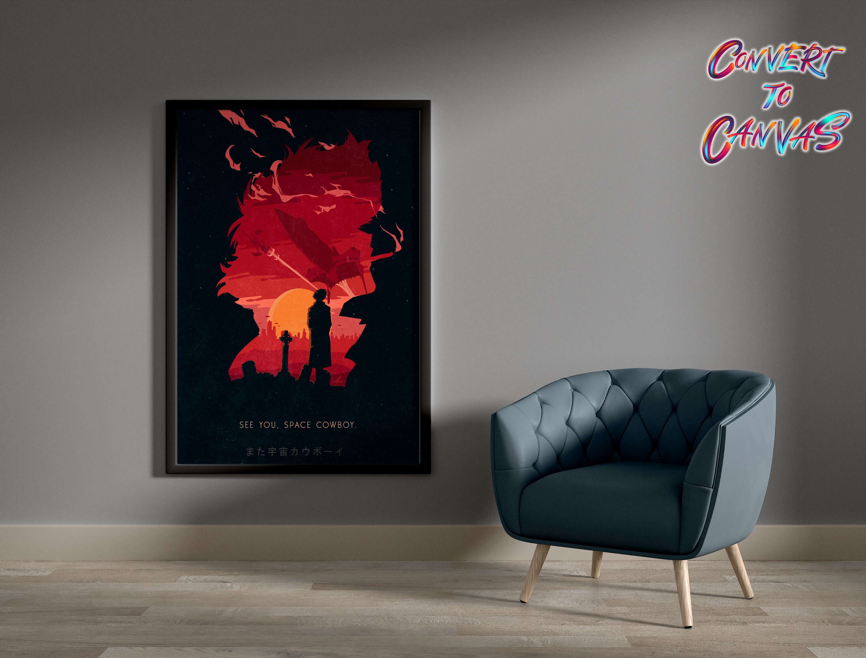 Cowboy Bebop Canvas Cowboy Bebop Wall Decor Cowboy Bebop Poster 1998