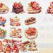 Watercolor Strawberry Clipart Bundle Desserts Portraits - Etsy