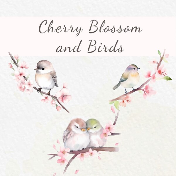 Cherry Blossom Birds - Etsy