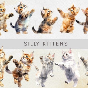 Watercolor Cat Breed Kitten Bundle Clipart Watercolour - Etsy