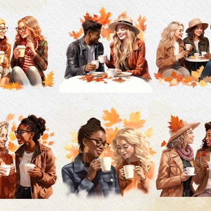 Coffee Friends Clipart, Watercolor Best Friends Soul Sister Clip Art ...